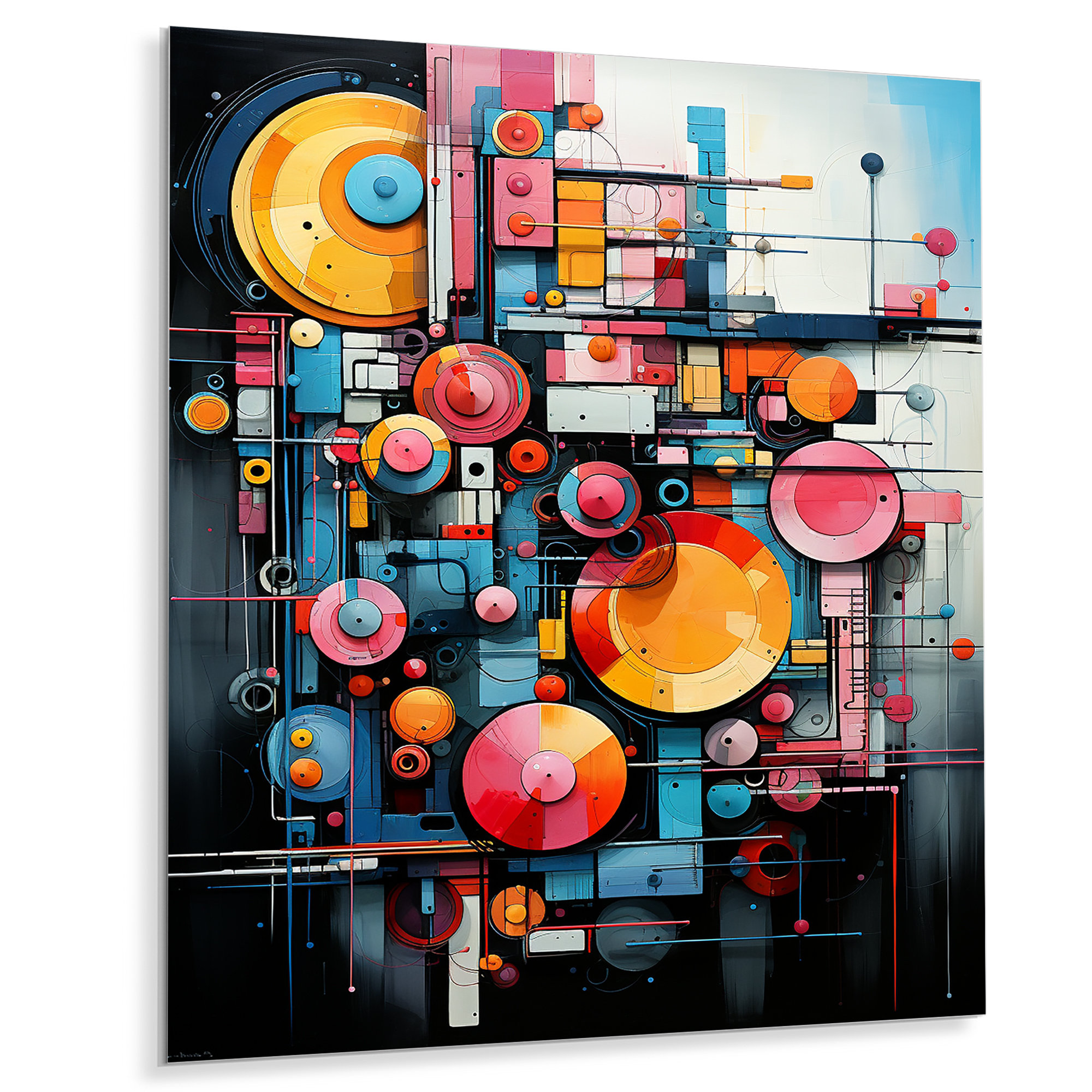 Red Barrel Studio Futuristic Fusion IV - Abstract Collages Metal Wall ...