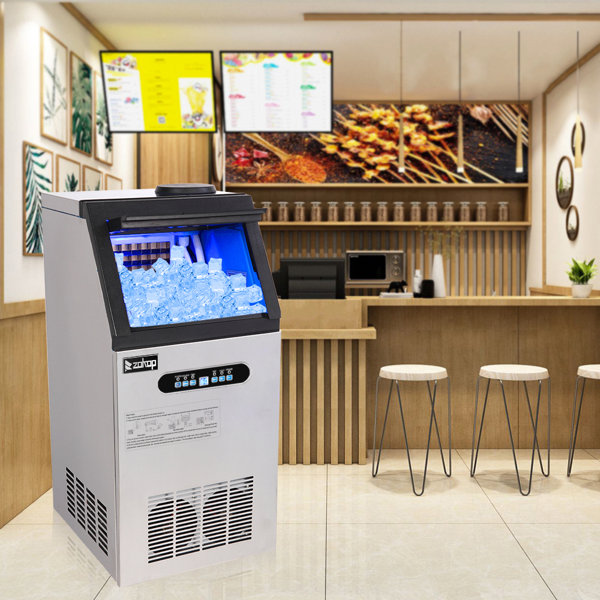 Winado Commercial Ice Machine, 110LBS/24H Automatic Freestanding Ice ...