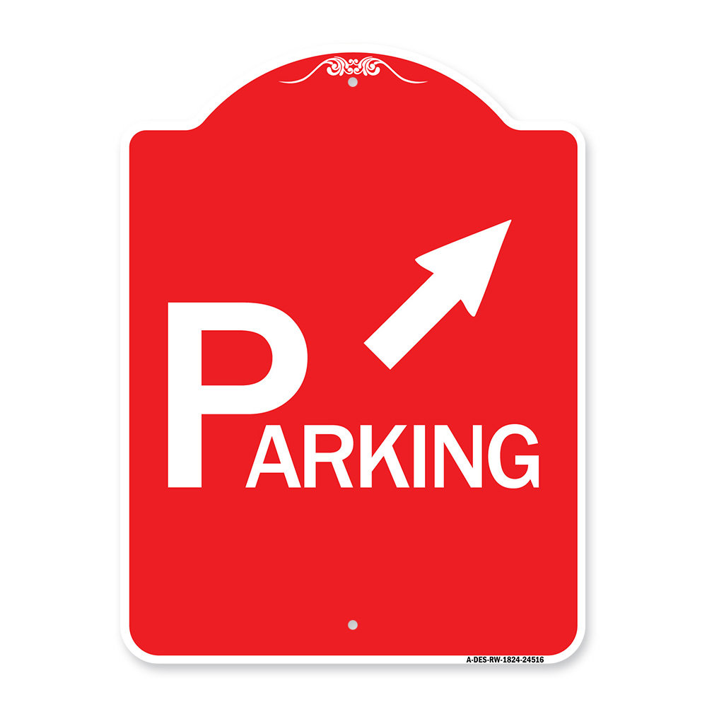SignMission Signmission Designer Series Sign - Parking With Arrow ...