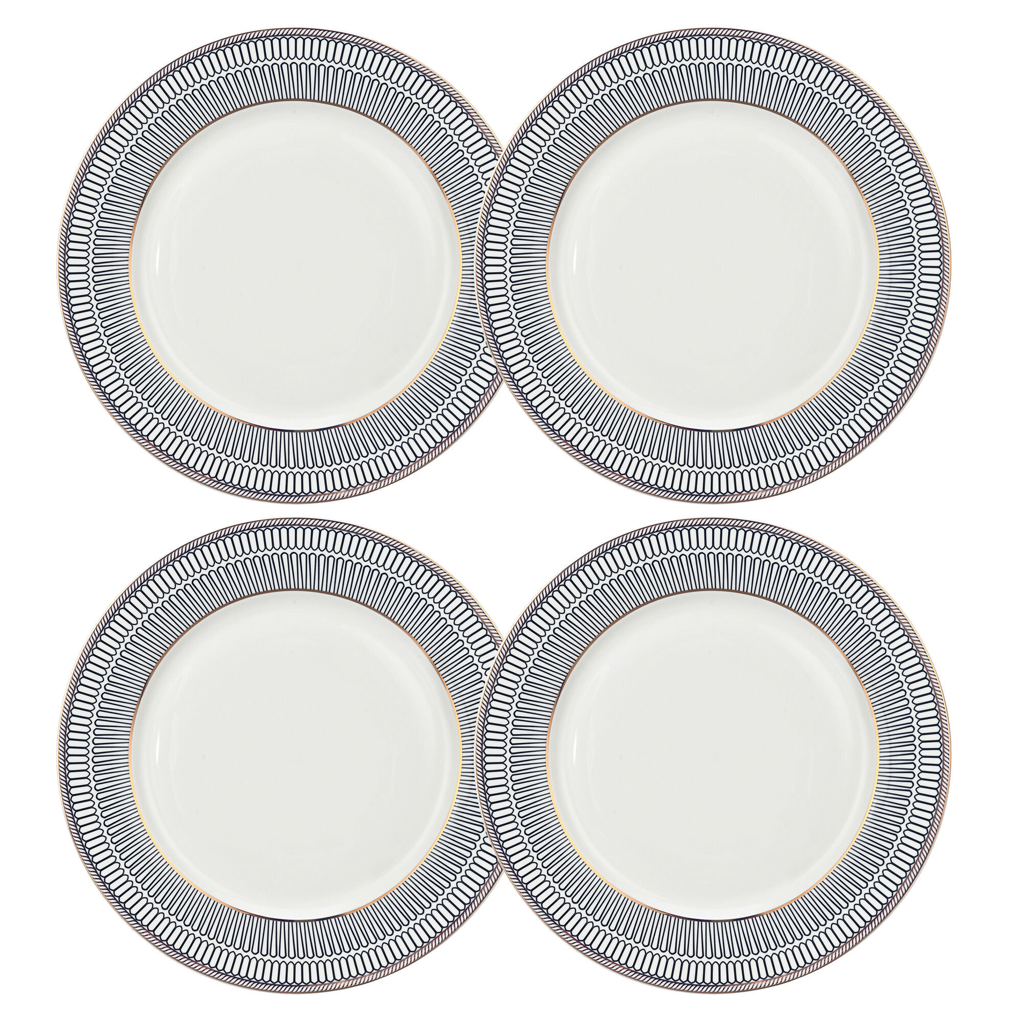 Bungalow Rose Siep 7.5'' Porcelain China Dessert Plate , Set of 4 | Wayfair
