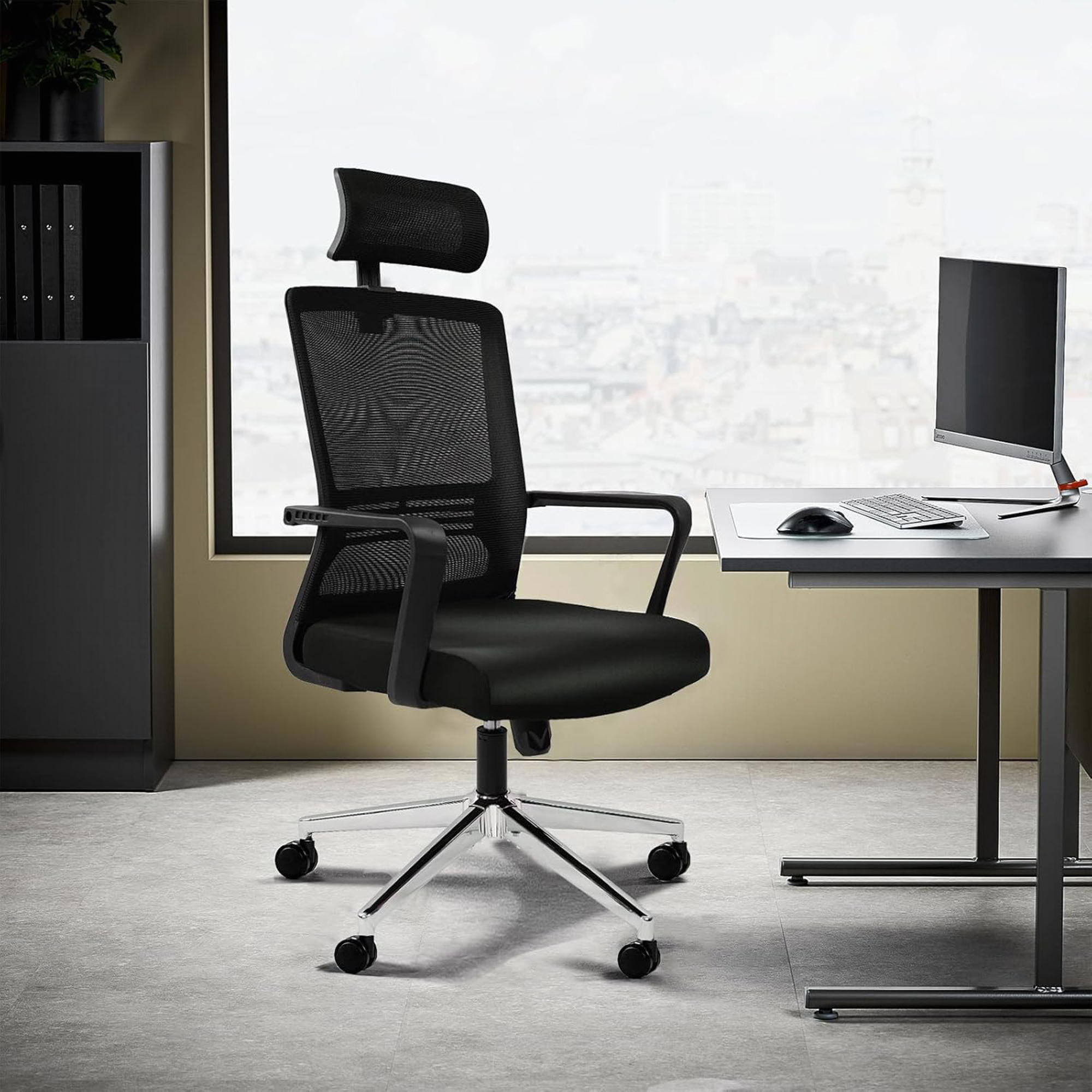 qishengfa Ergonomic High Back Office Chair - 3-Gear Tilting Backrest ...