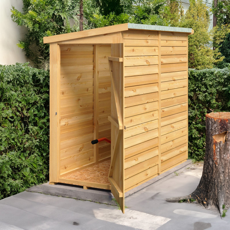 Shire GB 3 ft. W x 6 ft. D Wood Overlap Pent Storage Shed | Wayfair.co.uk