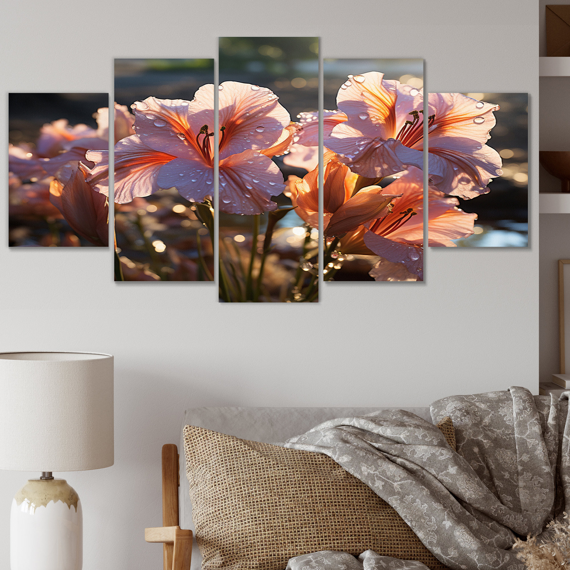Latitude Run® Pink Irises Field III - Floral Metal Wall Decor Set ...