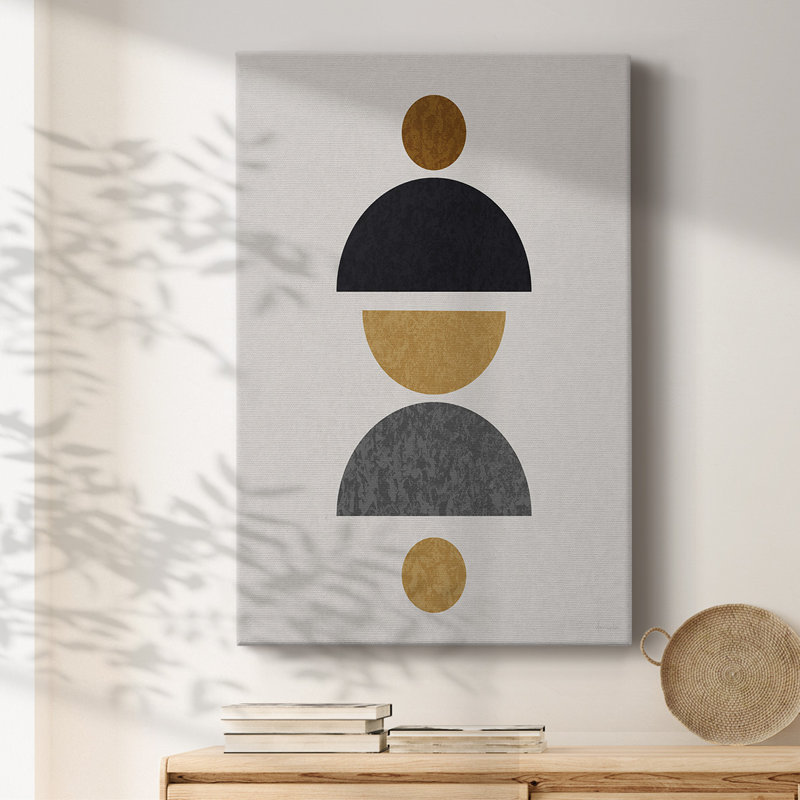 Wrought Studio™ Shapely Center Framed On Canvas Print | Wayfair