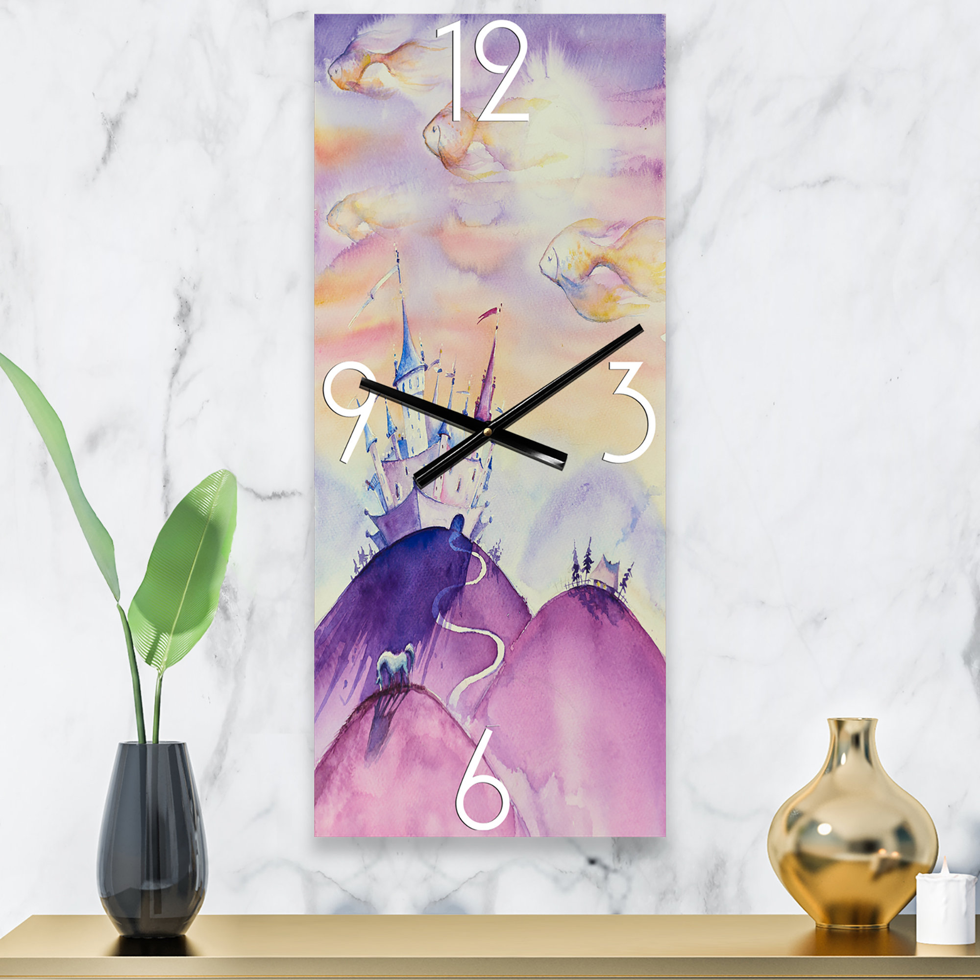 East Urban Home Fairy Tale Kingdom on Purple Mountain Top - Children's ...