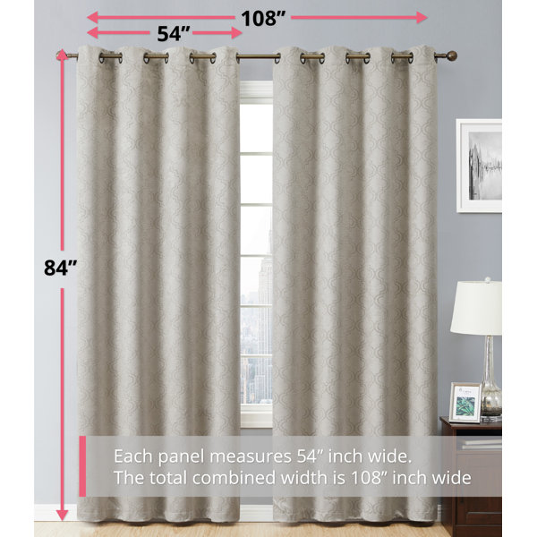 Red Barrel Studio® Rabideau Polyester Blackout Curtain Pair & Reviews ...