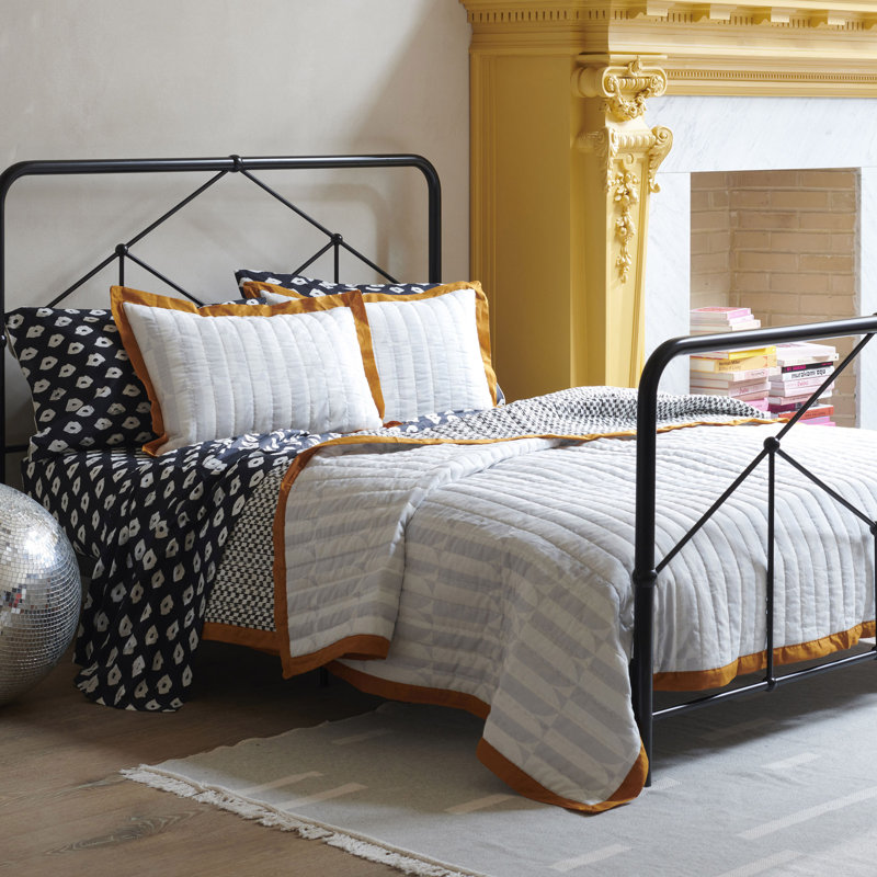 Novogratz by Utica Waverly Tile Gray Quilt Set & Reviews | Wayfair