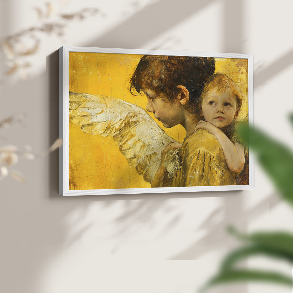 Fleur De Lis Living Angels From Above-CIII -Framed Print - Restickable ...