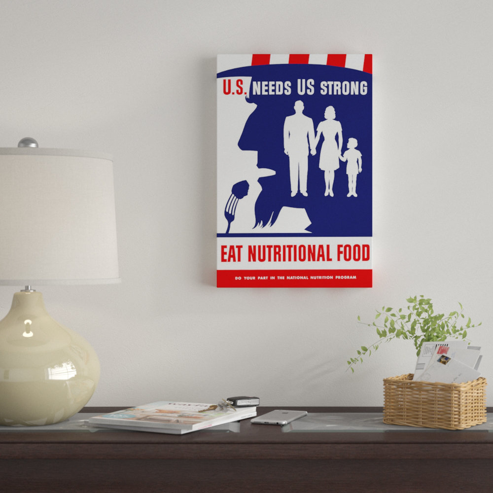 East Urban Home 'WPA Poster of Uncle Sam Taking a Bite of Food' Vintage ...