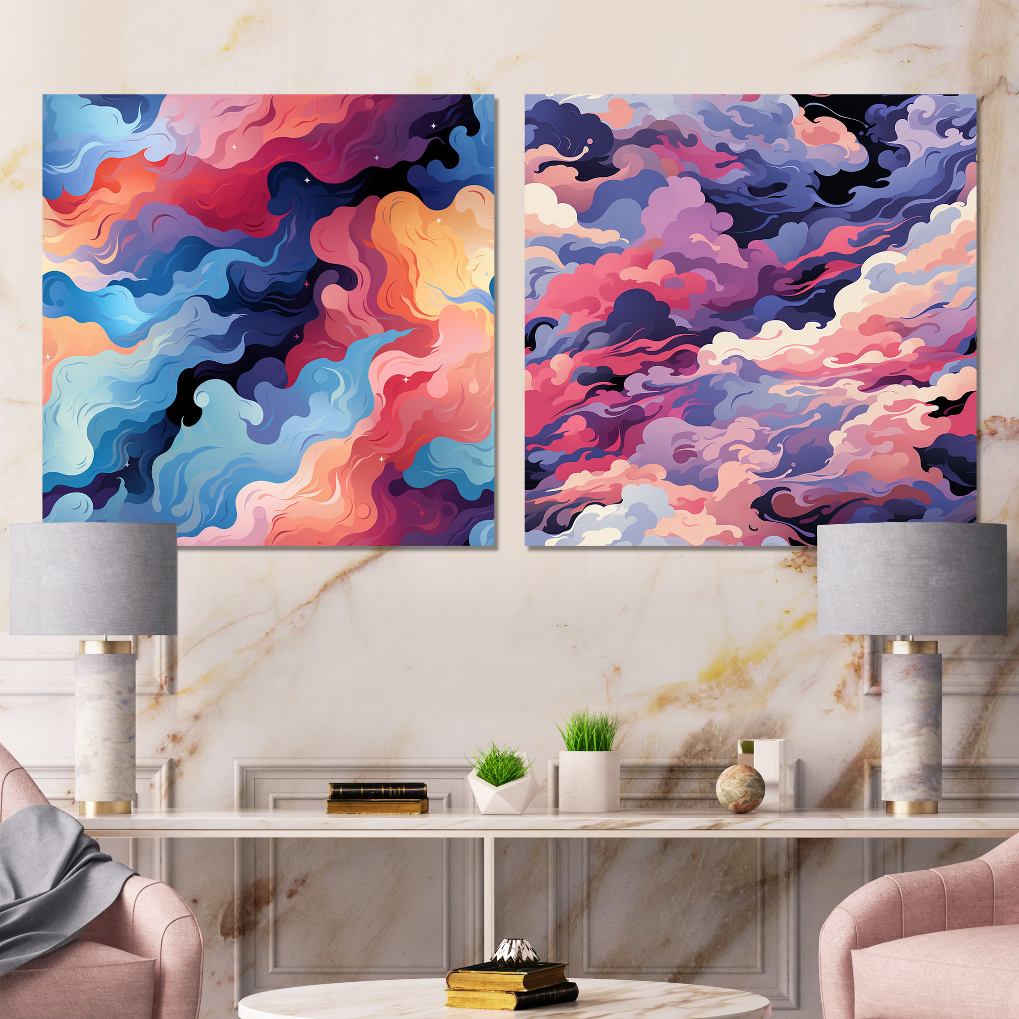 Design Art Celestial Disguise Undulation I - Abstract Wall Art Living ...