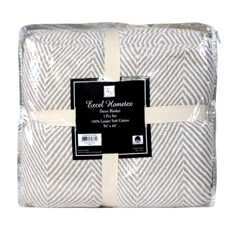 Excel Hometex Luxurious 100% Cotton Throw & Reviews | Wayfair