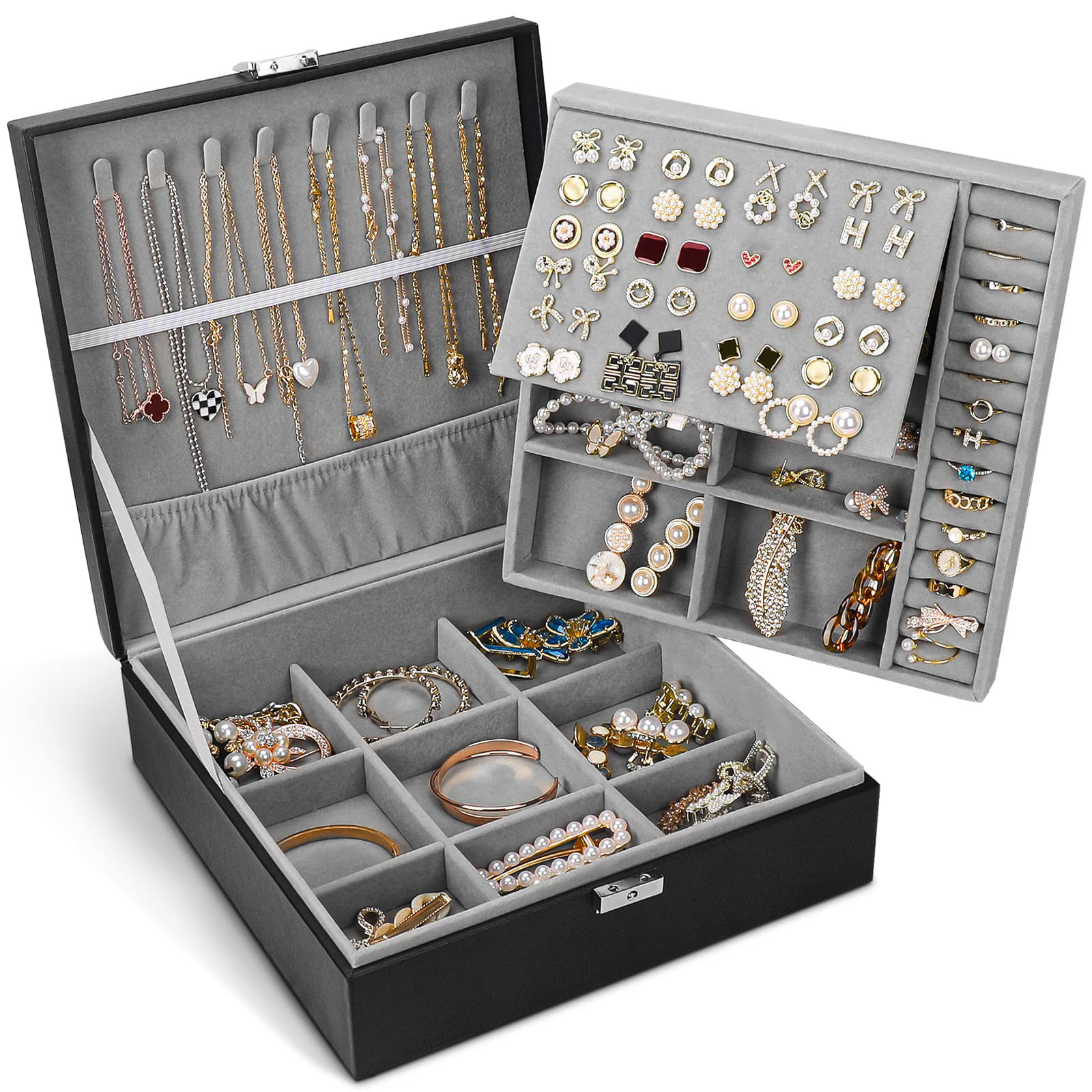 Latitude Run® Metal Jewelry Box + Locking | Wayfair