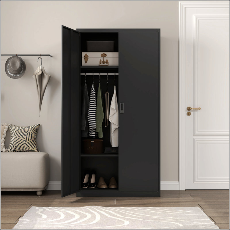 Latitude Run® Metal Armoire Wardrobe Cabinets | Wayfair