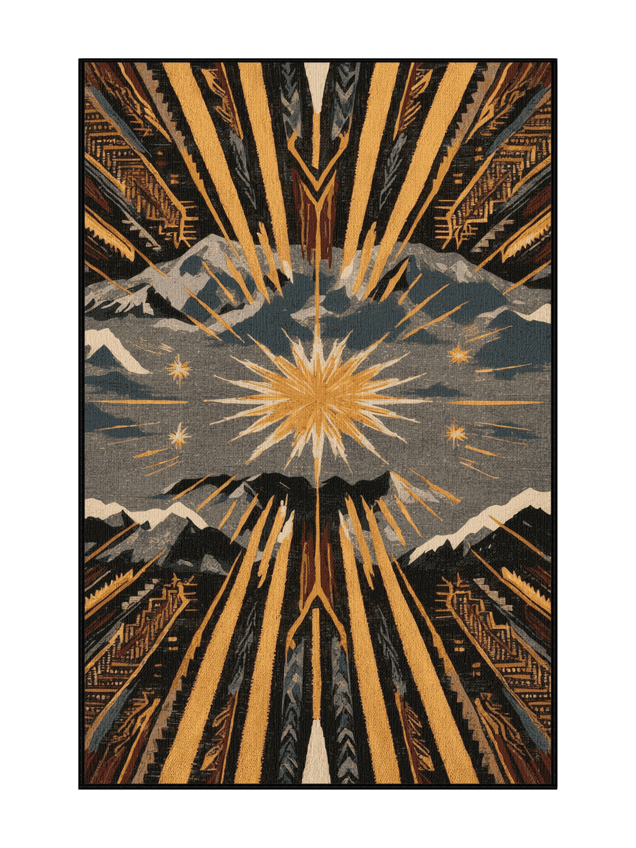 Foundry Select Washable Sunburst Horizon Southwestern Area Rug | Wayfair