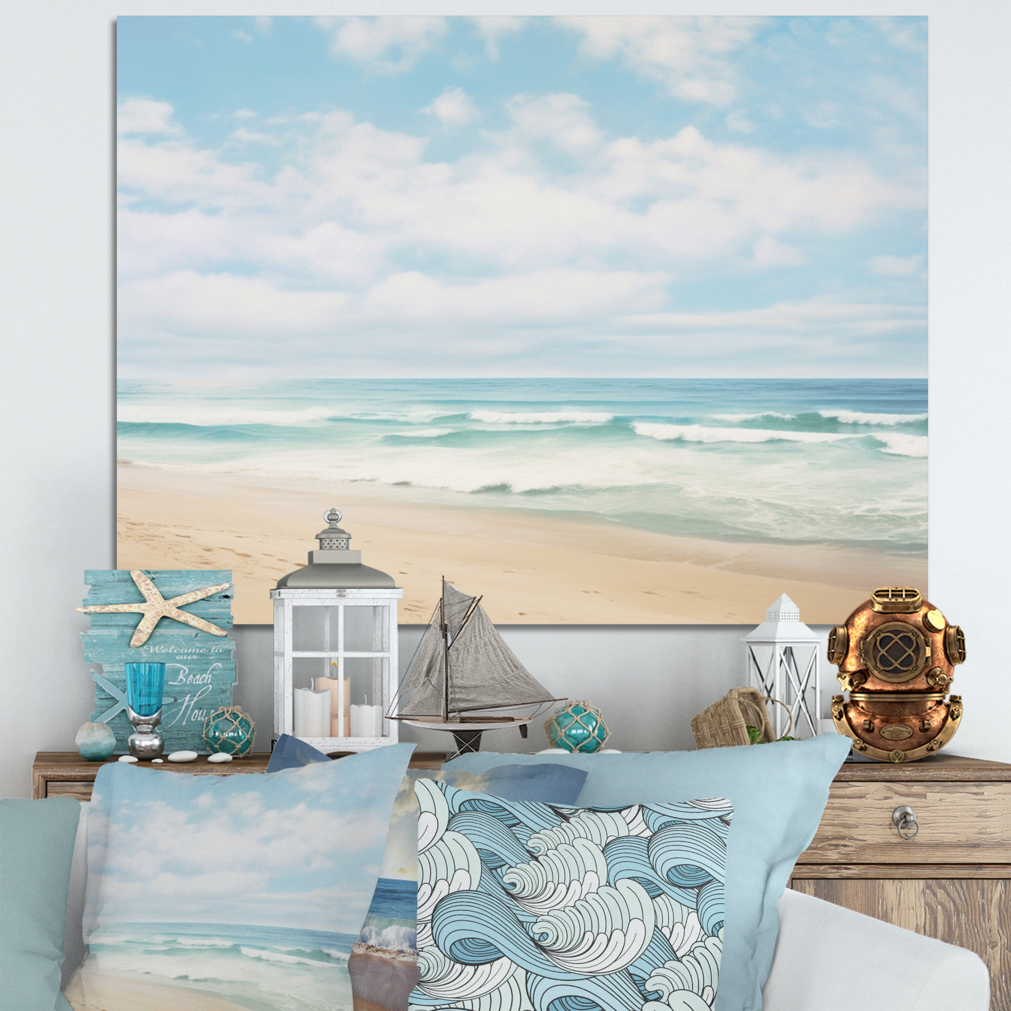 Dovecove " Beach Photo Coastal Tranquility III " on Canvas | Wayfair