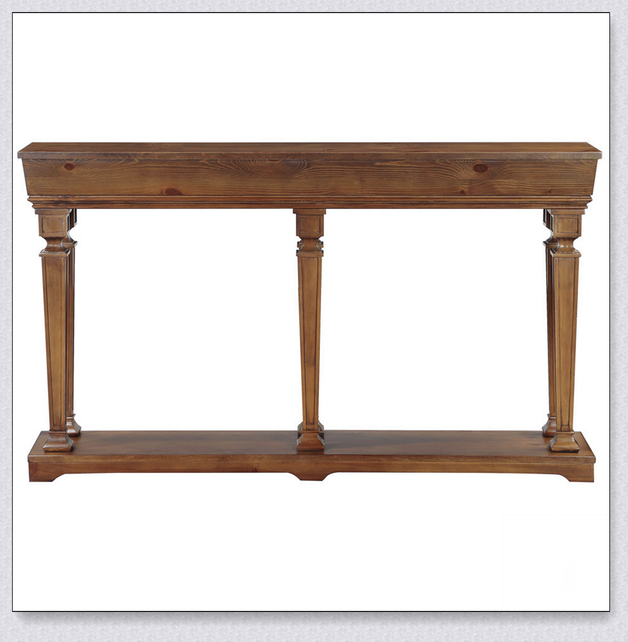 Loon Peak® Oak Console Table with Bottom Shelf Exquisite design, space ...