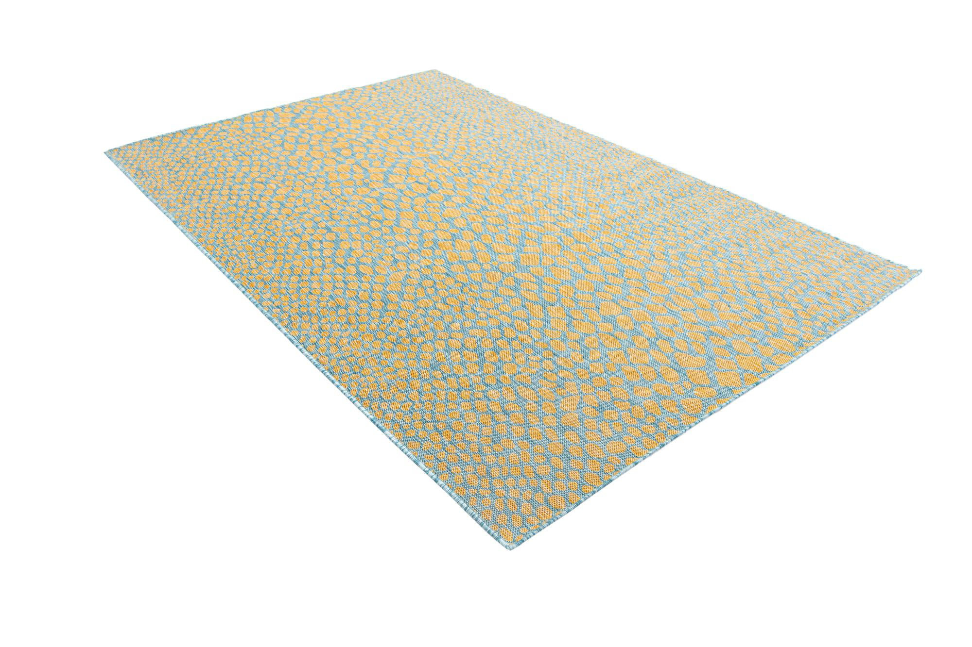 Corrigan Studio® Outdoor Destiny Rug Teal-Yellow Color | Wayfair