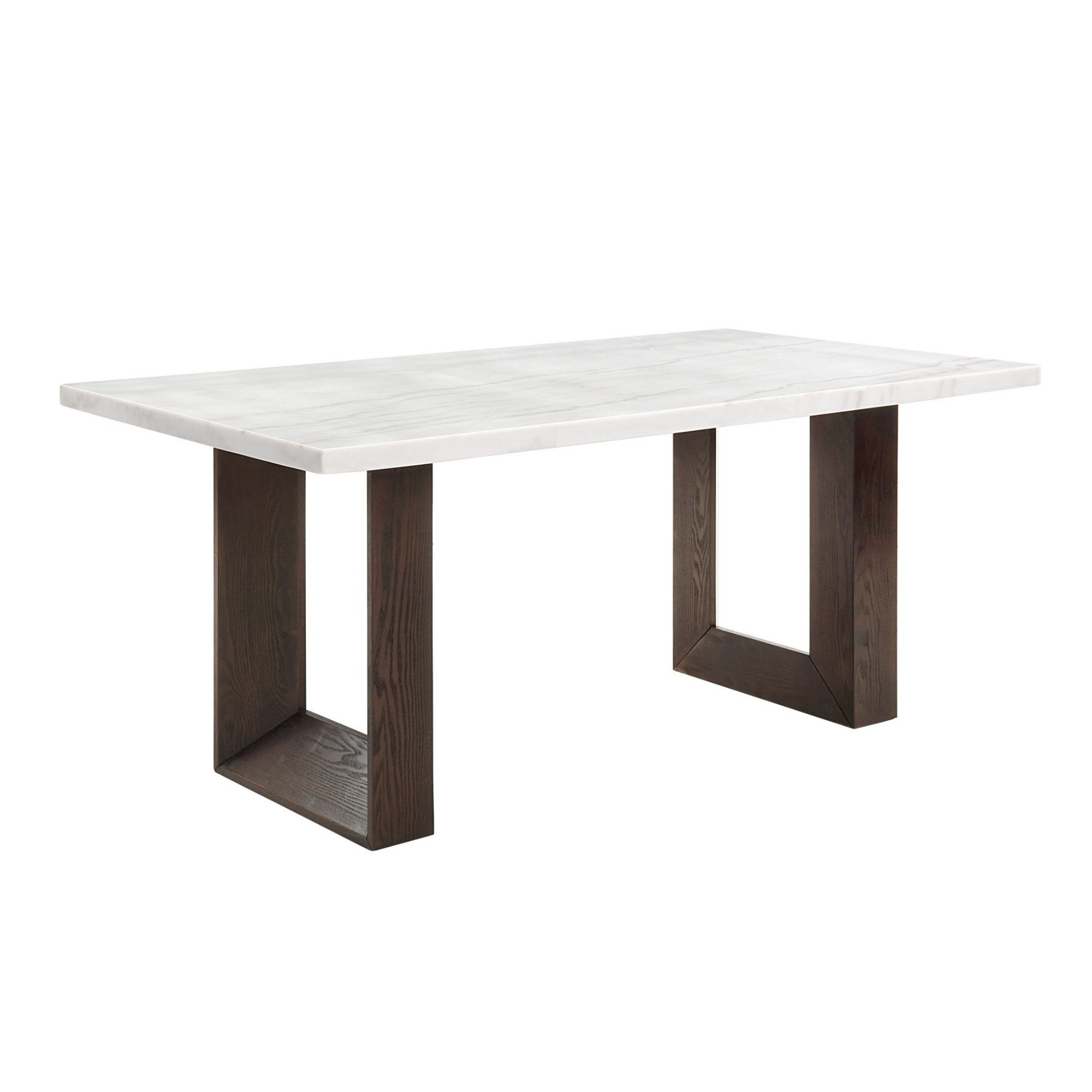 Brayden Studio® Dining Table w/Marble Top, White Natural Marble Top ...