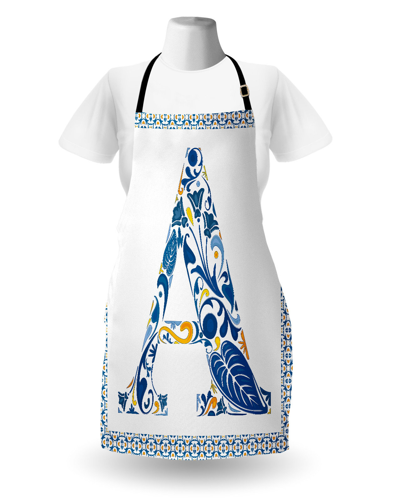 Arlmont & Co. Letter a Apron Unisex, Geometric Framework, Adult Size ...