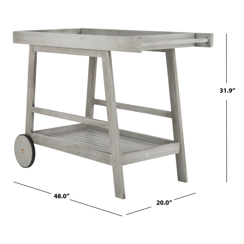 AllModern Terrace Solid Wood Bar Cart & Reviews | Wayfair