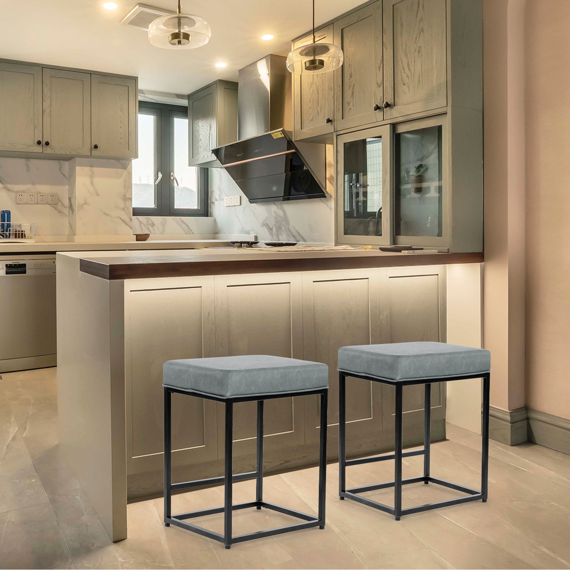 Ebern Designs Izzi 24'' Short Counter Stool | Wayfair