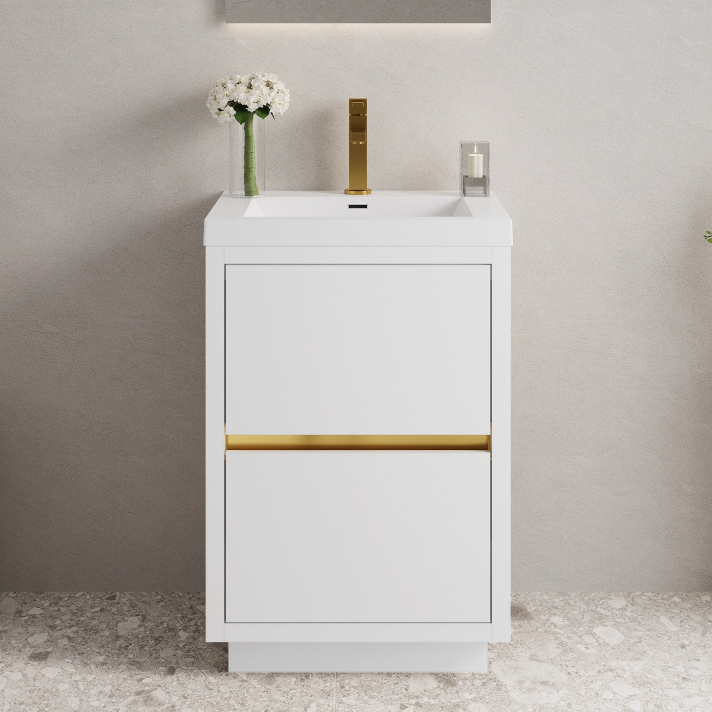 Ebern Designs Freestanding Bathroom Vanity With Sink, Bathroom Storage ...
