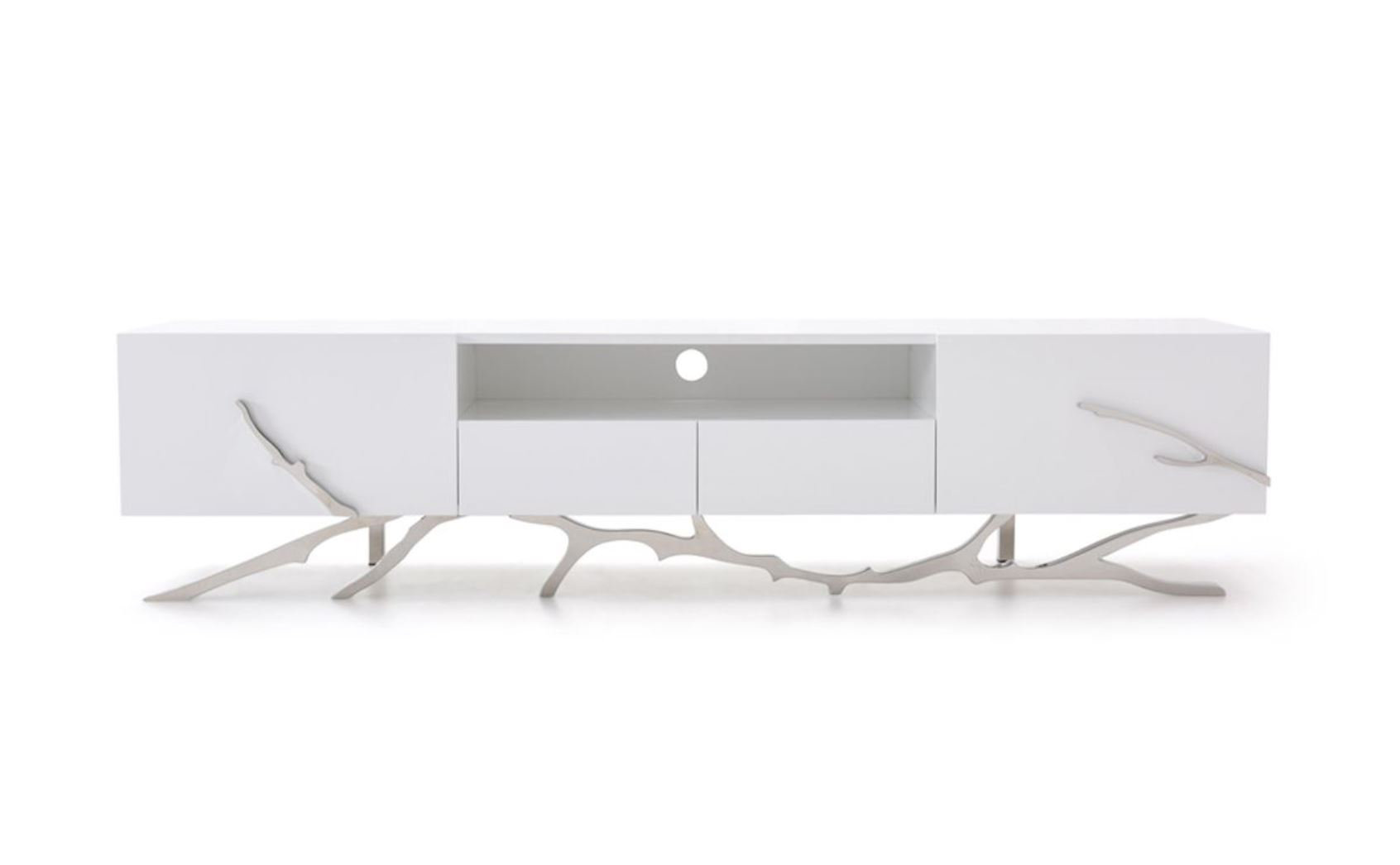 Orren Ellis Arbor - White Lacquer Media Console | Wayfair