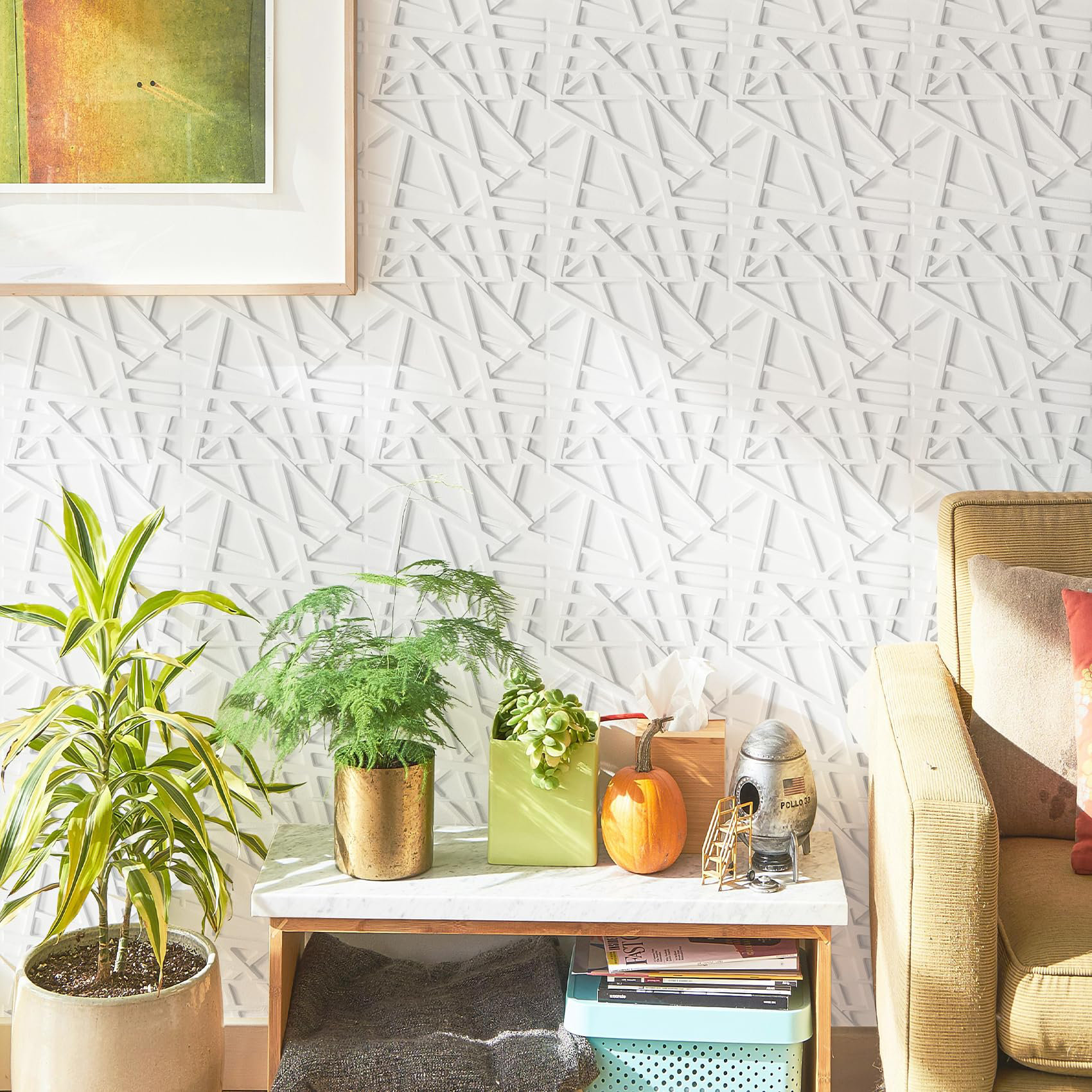 CONMINI 33 Pack 3D Wall Panels, Accent Textured Wall Panels, Cover 32 ...
