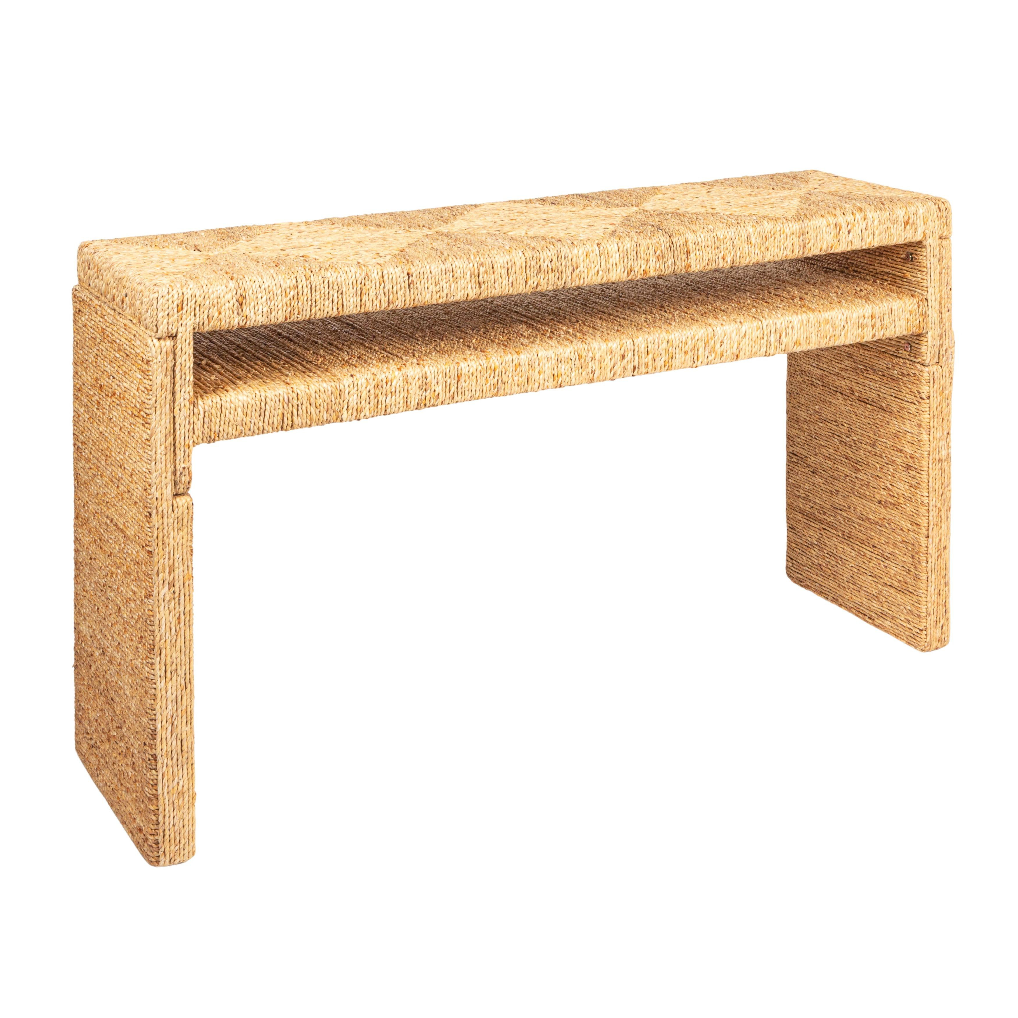 Rowena Interiors Seagrove Calhoun Hand-Woven Water Hyacinth & Acacia ...