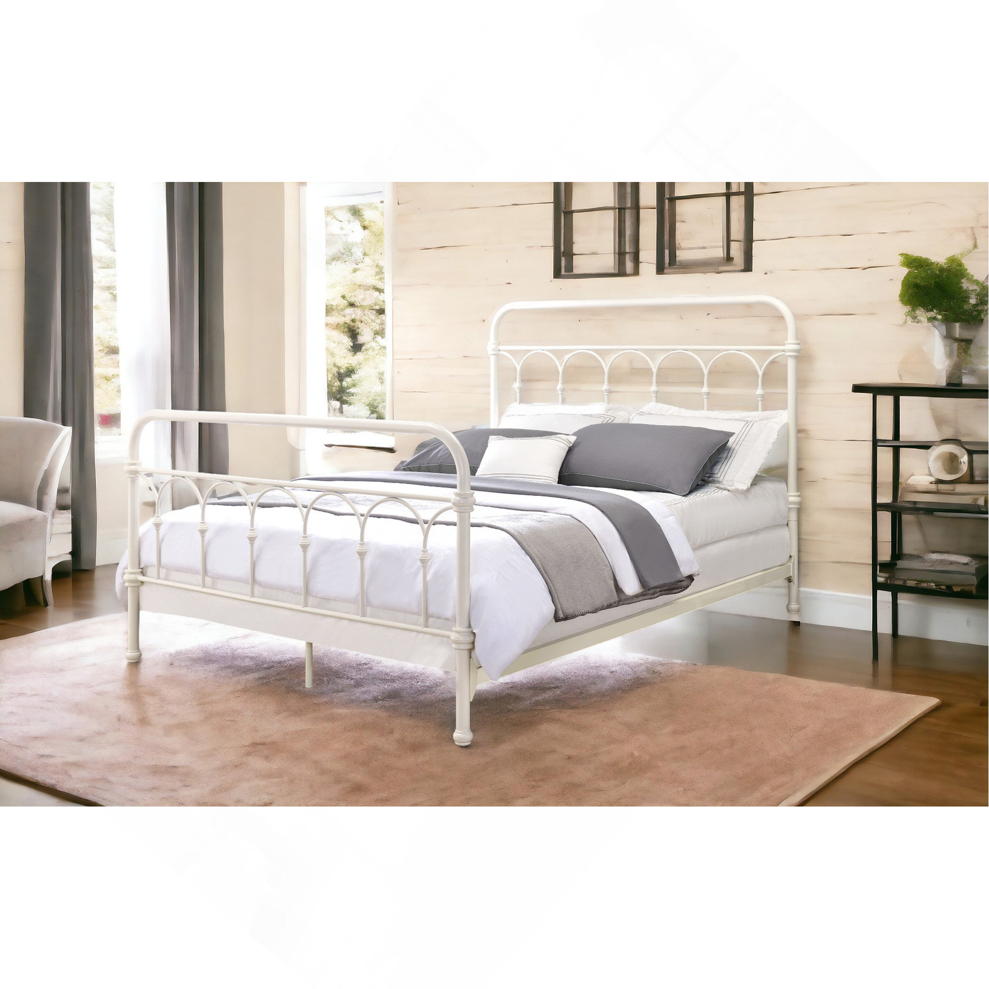 August Grove® Citron White Finish Full Bed | Wayfair