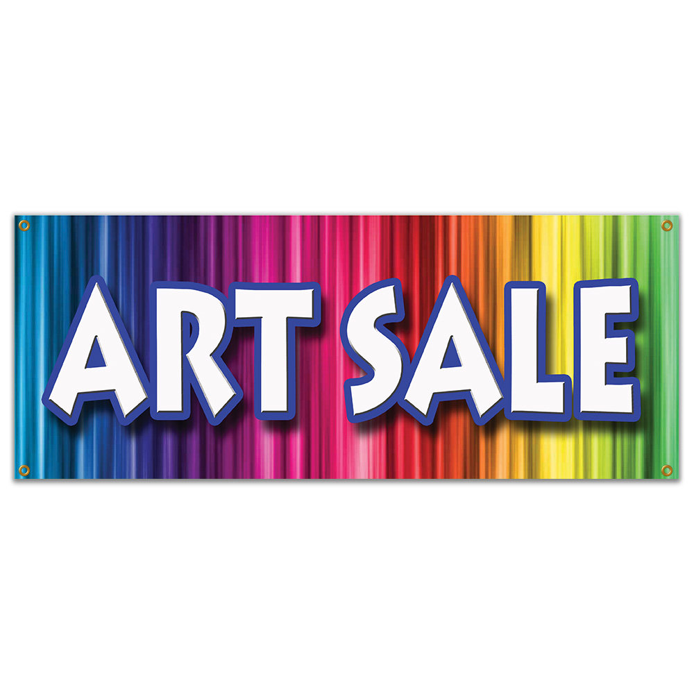SignMission ART SALE BANNER SIGN Artist Paint Brush Supply Canvas ...