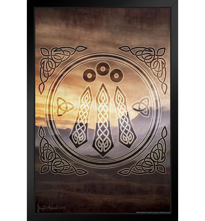 Bungalow Rose Celtic Awen By Brigid Ashwood Art Print Black Wood Framed ...