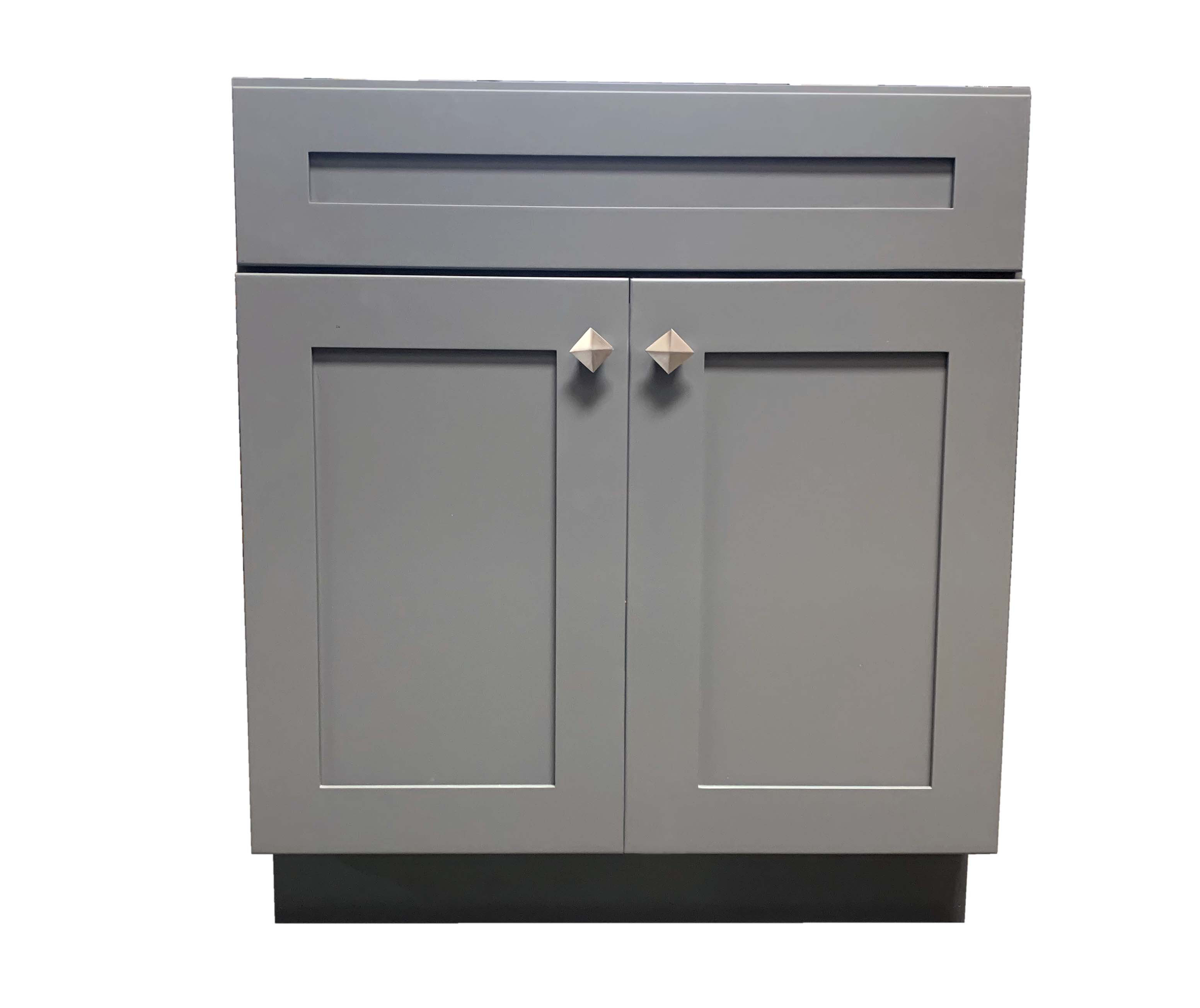 Niturra 30'' Single Bathroom Vanity Base Only in Gray & Reviews | Wayfair