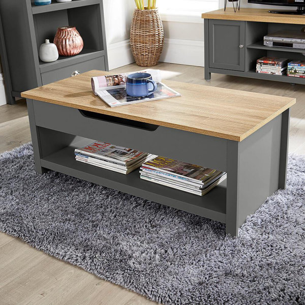 Three Posts Acushnet Coffee Table Lift Up Occasional Reception Storage ...