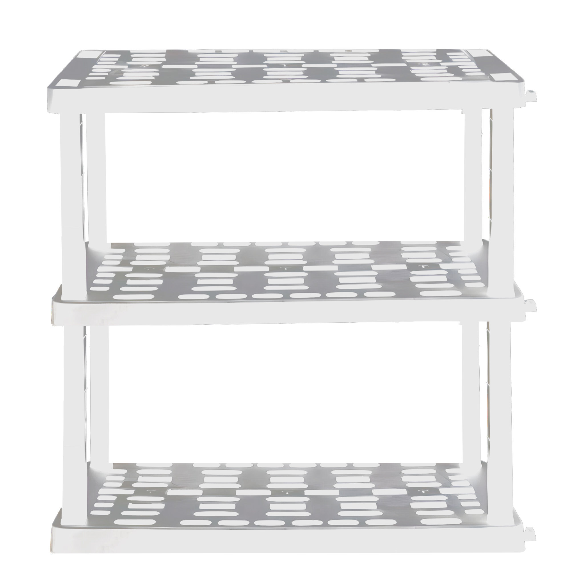 Rebrilliant Natallia Large 3-Tier Interlocking Shelving Unit, 18 X 36 X ...