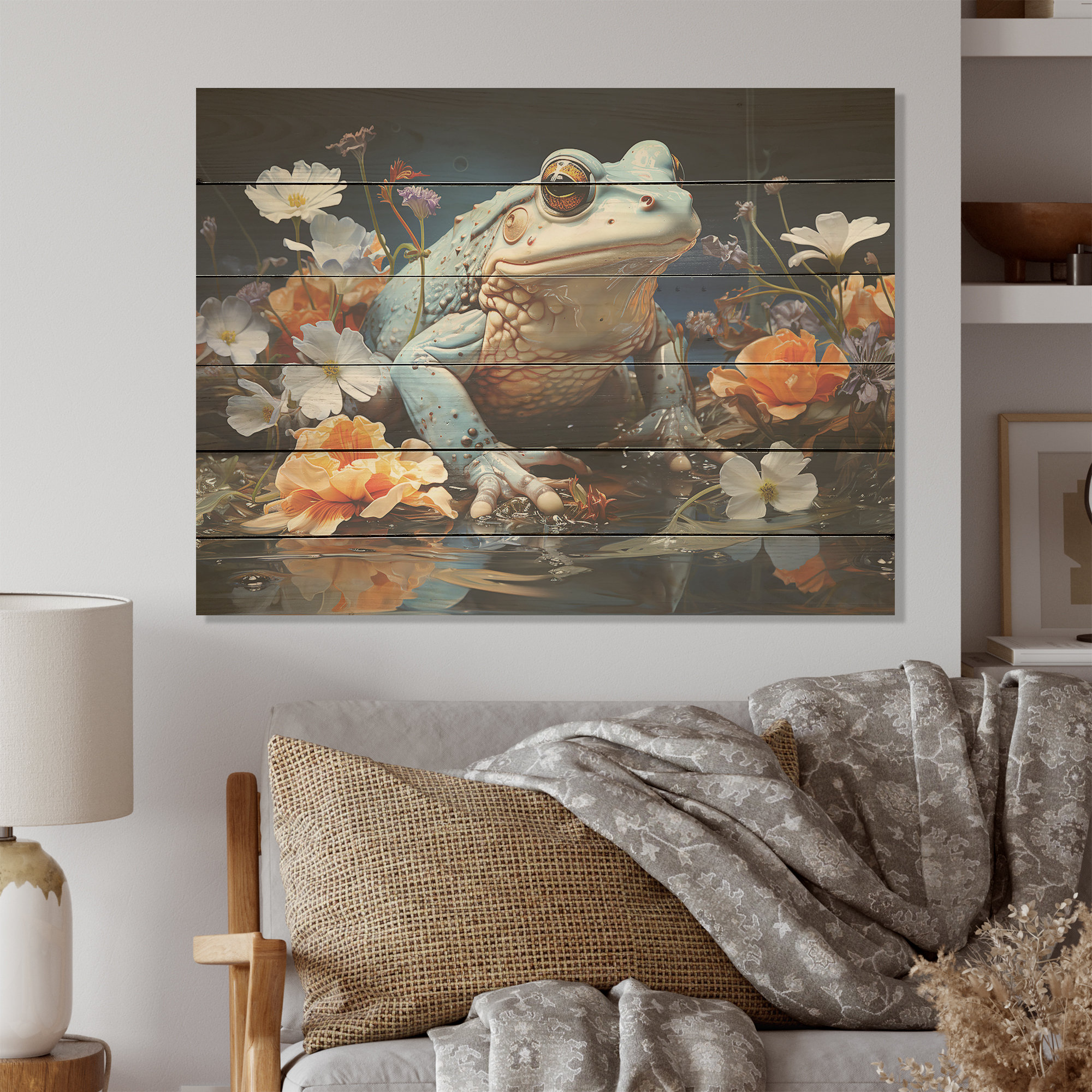 Winston Porter Abstract Representation Of Blue Frog I - Frogs & Toads ...