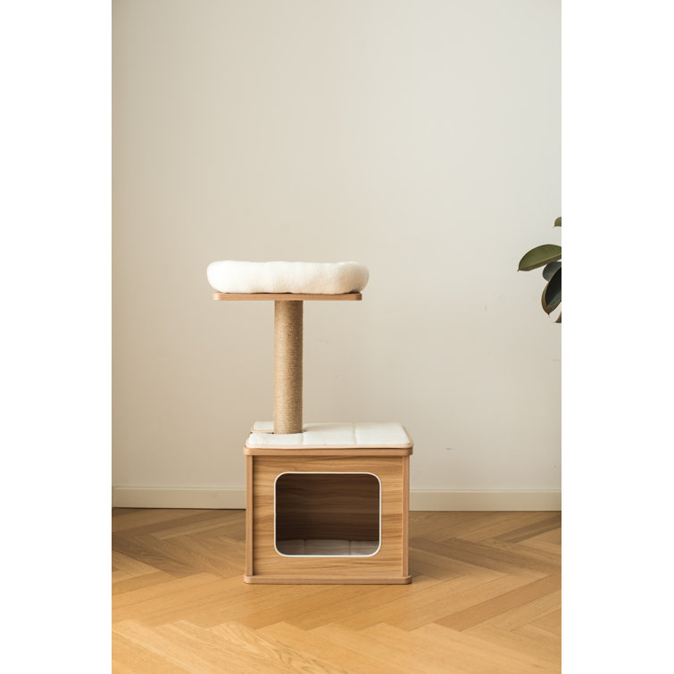 Catry 30" Cat Tree with House & Reviews | Wayfair