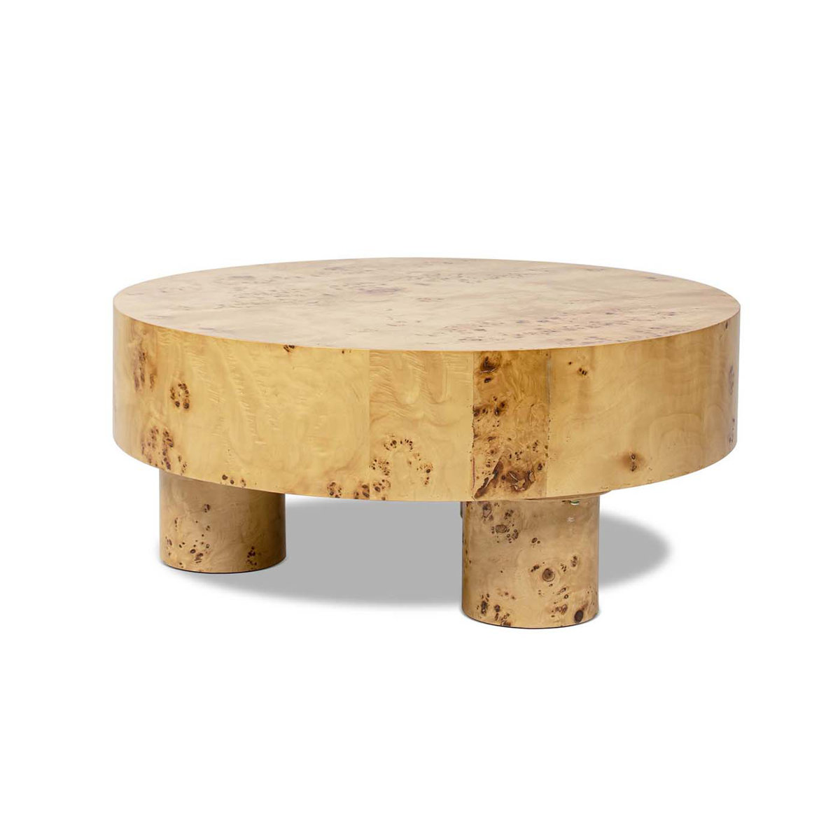 Millwood Pines Dominie 35.5" Round Pillar Leg Coffee Table, Warm ...