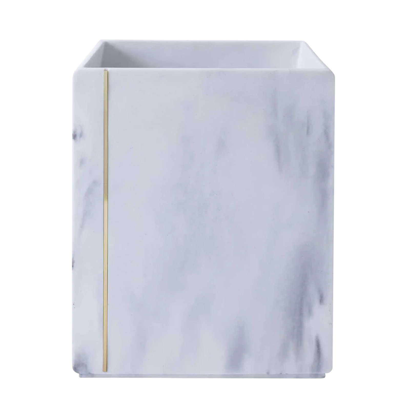Ben and Jonah Ben & Jonah Oro Streak Marble Resin Waste Basket With ...