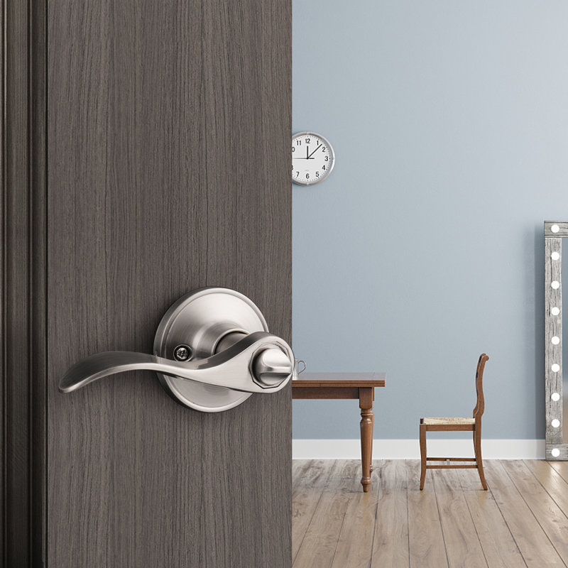 Probrico Privacy Door Lever with Round Rosette Keyless Lock & Reviews ...