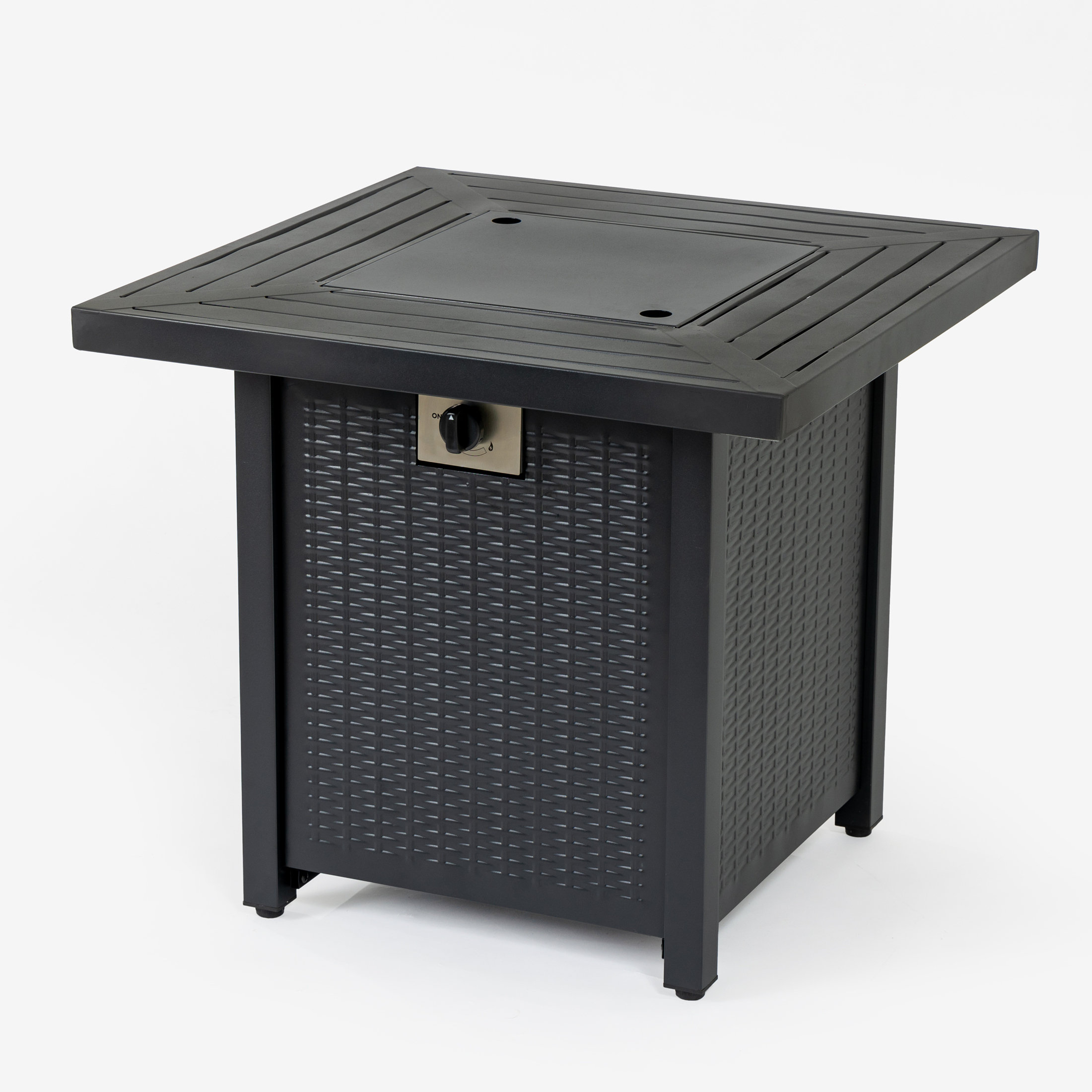 Foundry Select 28-inch Iron Square Propane Fire Pit Table | Wayfair