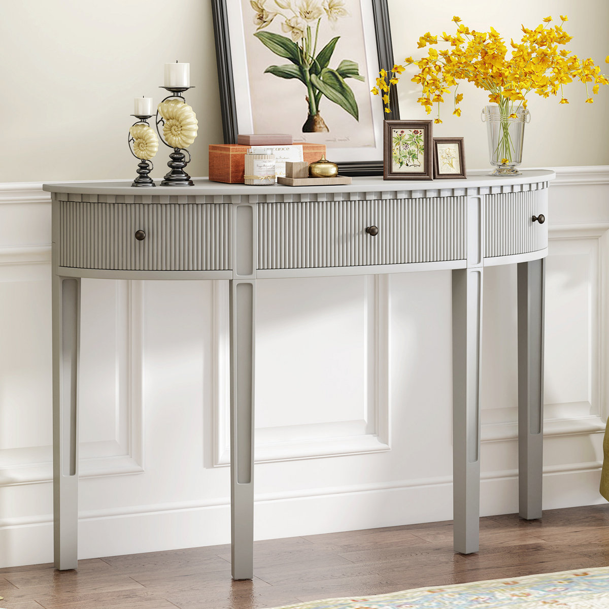Lark Manor™ U-Style Distinctive Features Of Pine Veneer Console Table ...