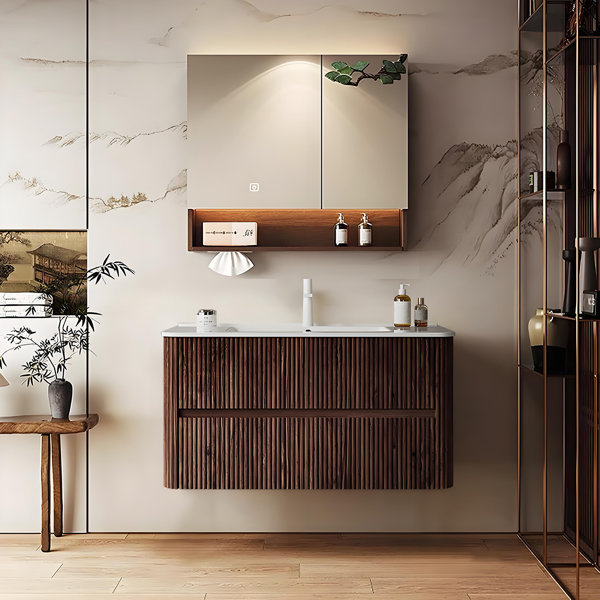 Millwood Pines Modern Floating Bathroom Vanities With Ceramic Sink 2 ...