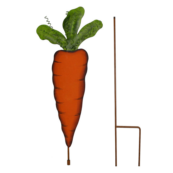 Arlmont & Co. Metal Carrot Decorative Yard Stake | Wayfair