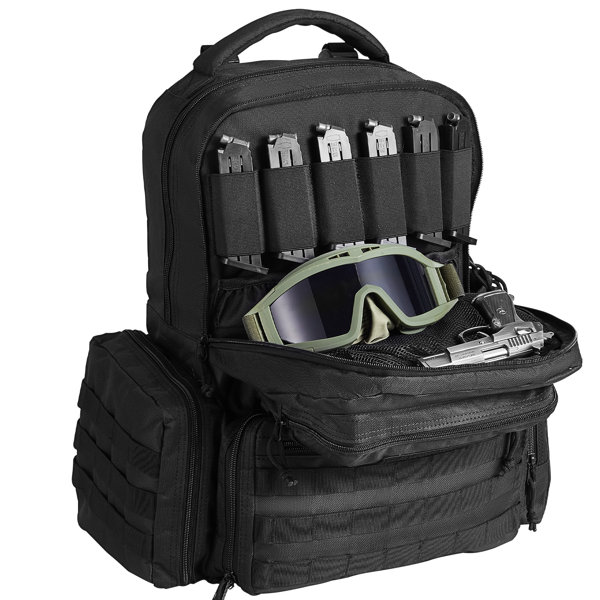 VEVOR Tactical Pistol Backpack with 6 Pistol Cases, Gun Range Backpack ...