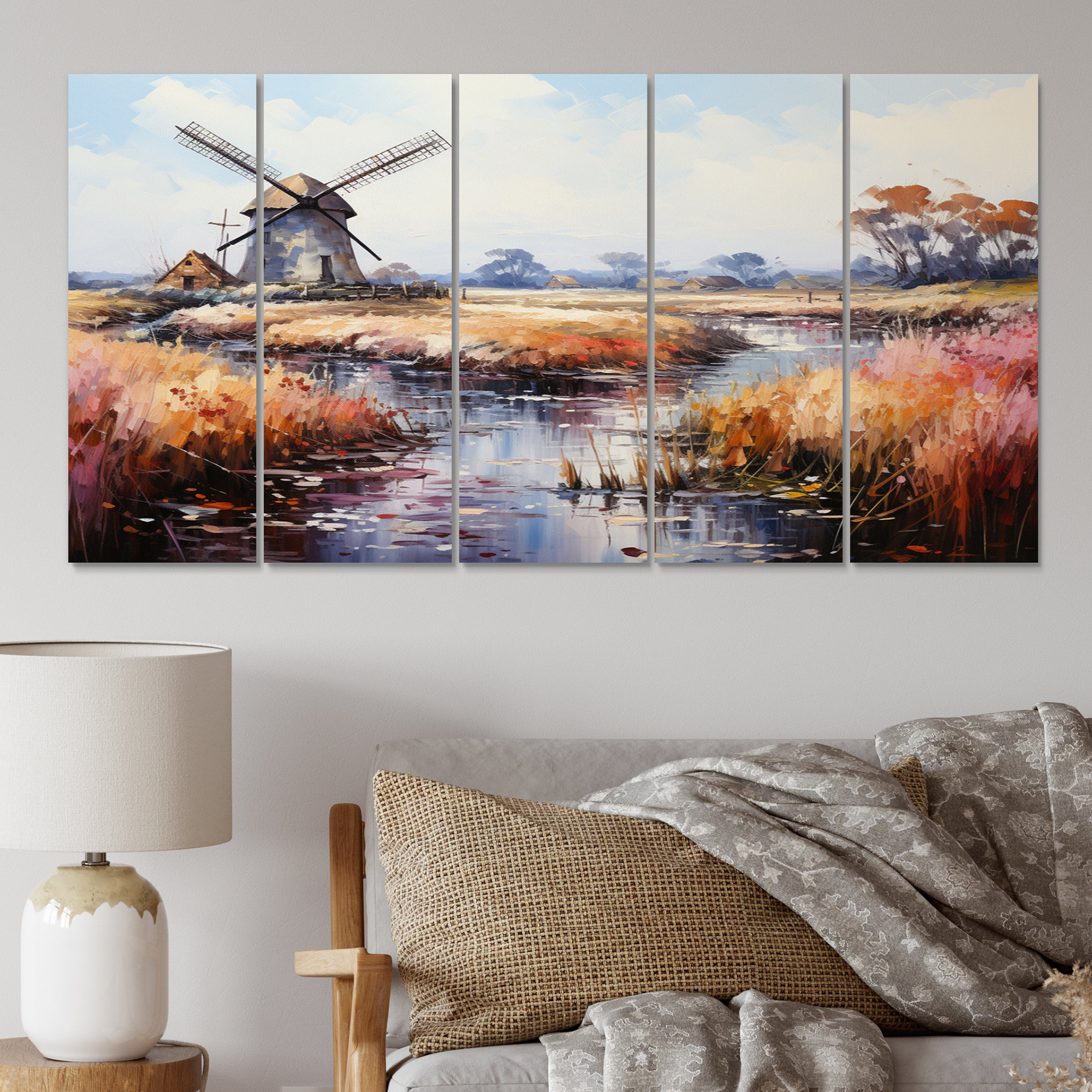 August Grove Mill Wind Ethereal Revolutions - Wind Turbines Canvas Art ...