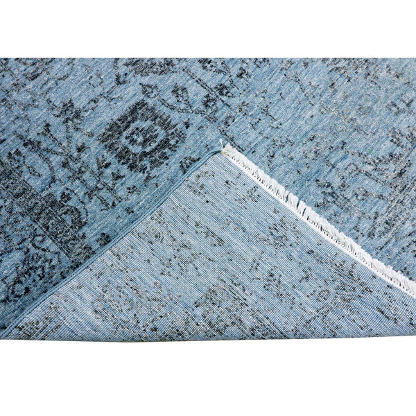 Bokara Rug Co., Inc. Hand-Knotted High-Quality Light Blue and Black ...