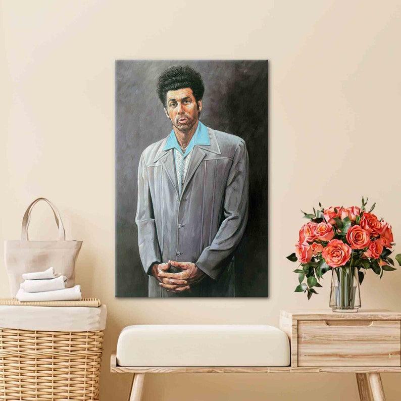 kayra export Modern 3D Cosmo Kramer Portrait Framed Canvas Art ...