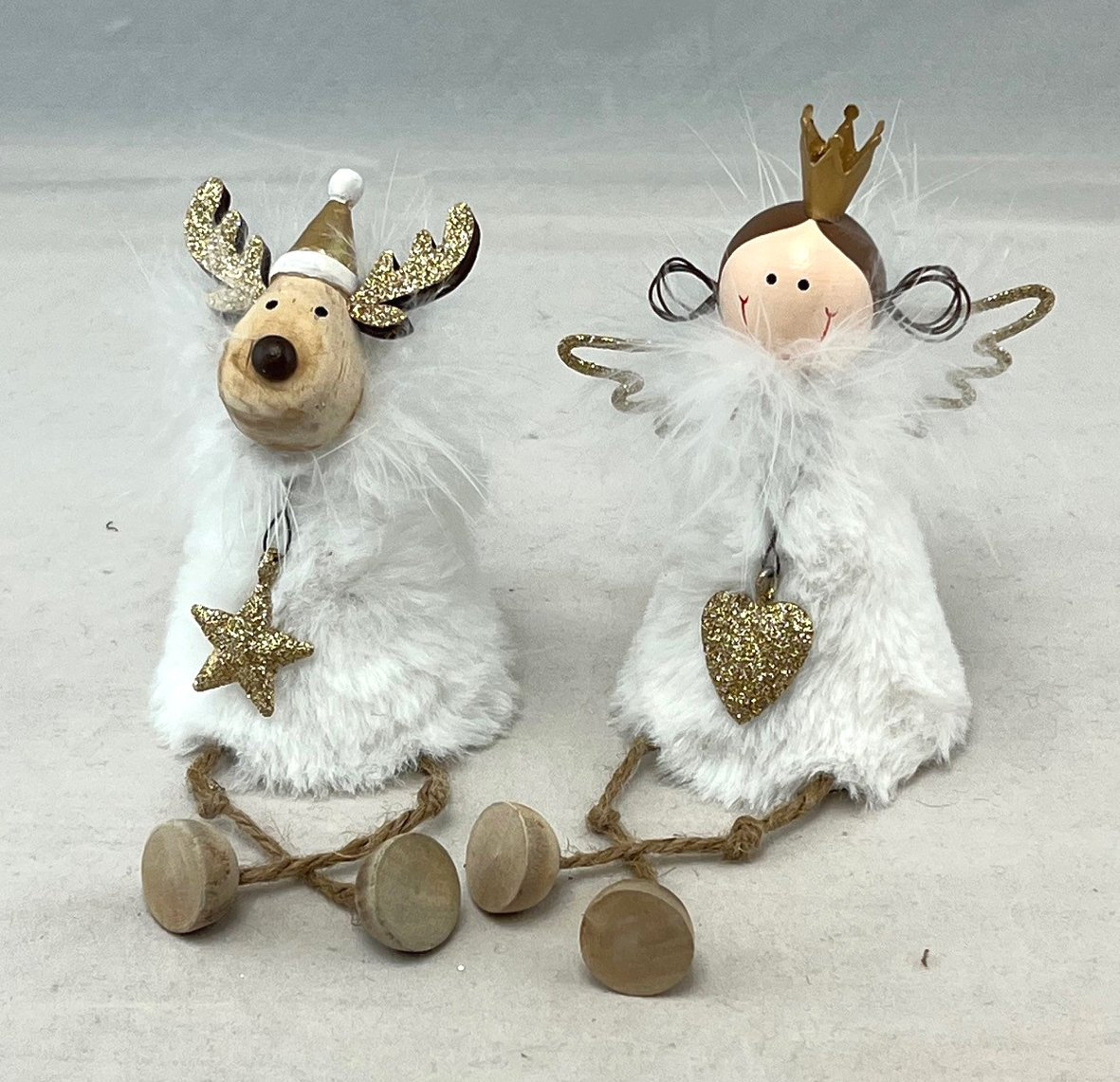 The Holiday Aisle® Set Of 2 Assorted Styles-Sitting Moose And Angel ...