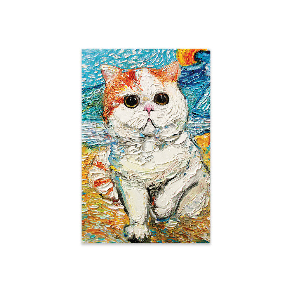 Red Barrel Studio® Cutest Cat Among The Wheat Sheaves And Rising Sun On ...